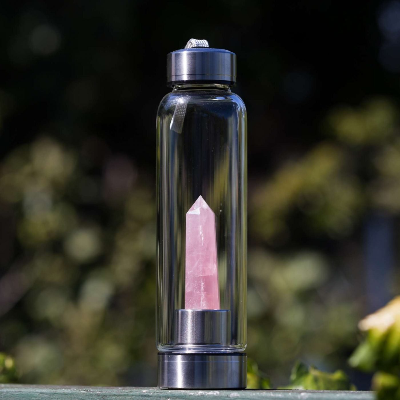 Rose quartz water bottle - The Hidden Gem