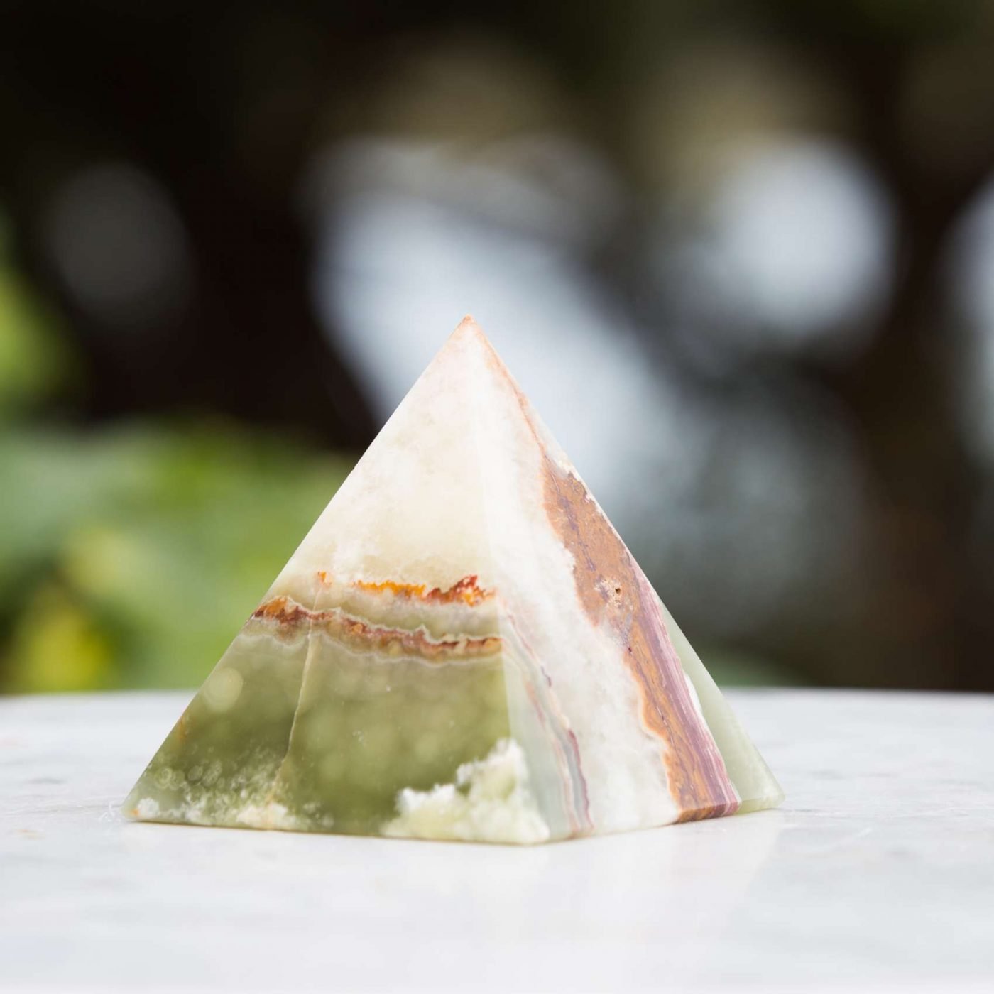 Banded calcite pyramid - The Hidden Gem